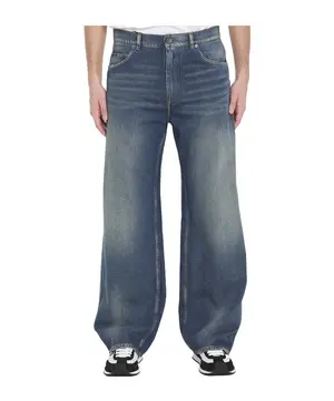 Dolce & Gabbana Logo Plaque Jeans - Blue
