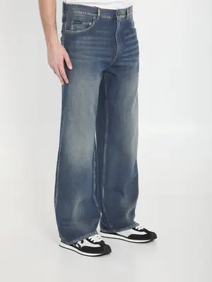 Dolce & Gabbana Logo Plaque Jeans - Blue