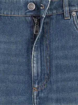 Dolce & Gabbana Logo Plaque Jeans - Blue