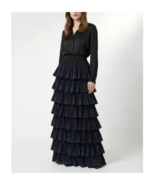 Alaïa Tiered Pleated Skirt