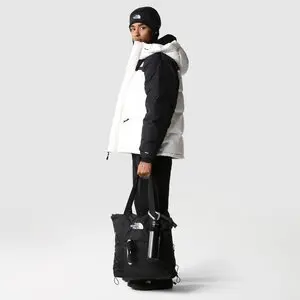 The North Face Logo Embroidered Zipped Puffer Jacket - White