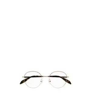 Alexander McQueen Round Frame Glasses - White