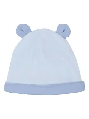 Kenzo Elephant Print Bodysuit, Hood, And Bib Set - Light Blue