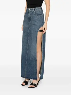Coperni Denim Maxi Skirt With Side Slit