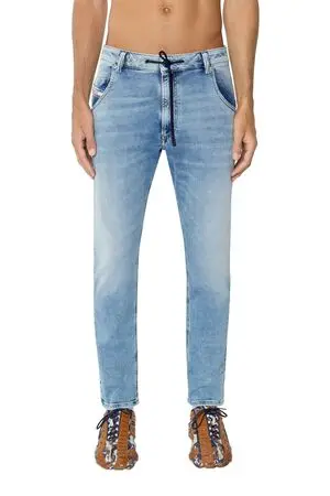 DIESEL® Tapered Drawstring Waist Jeans In Light Wash