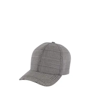 Balmain Checkered Baseball Cap - Gray