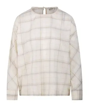 FORTE_FORTE Checked Long Sleeve Top