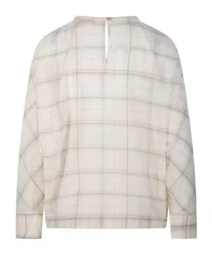 FORTE_FORTE Checked Long Sleeve Top