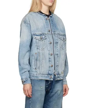 R13 Faded Effect Denim Coat