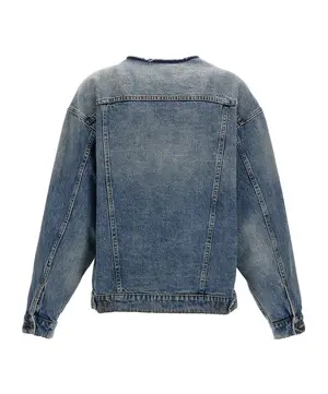 R13 Faded Effect Denim Coat
