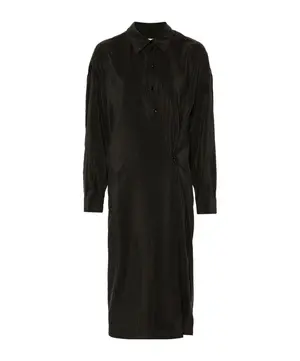 LEMAIRE Lemaire Straight Collar Twisted Dress Dark Espresso