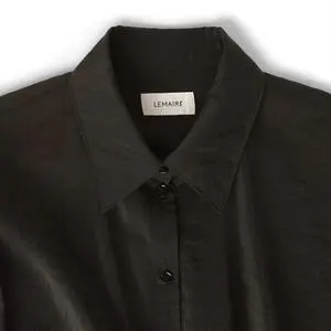 LEMAIRE Straight Collar Twisted Dress - Dark Espresso