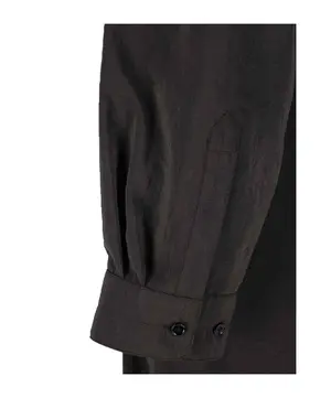 LEMAIRE Straight Collar Twisted Dress - Dark Espresso