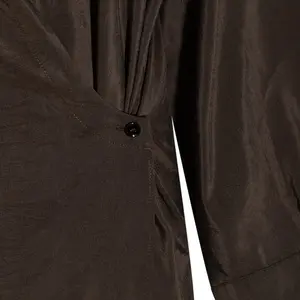 LEMAIRE Straight Collar Twisted Dress - Dark Espresso