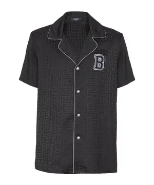 Balmain Varsity Pyjama Shirt - Black