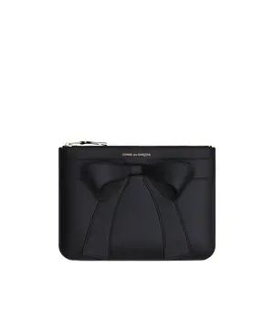 Comme Des Garçons Big Bow Zipped Purse - Black