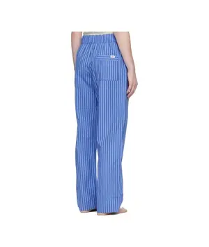 TEKLA Striped Drawstring Pajama Pants
