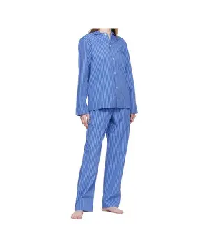 TEKLA Striped Drawstring Pajama Pants