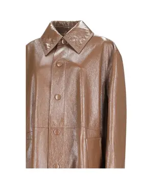 JIL SANDER Buttoned Leather Coat