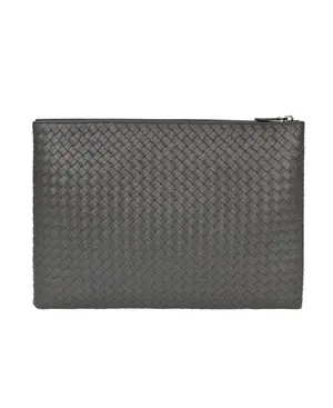Bottega Veneta Intrecciato Clutch Bag - Grey