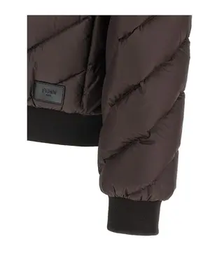 Fendi Quilted Hooded Reversible Down Jacket - Beige