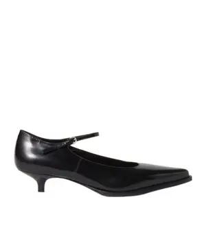 Miu Miu Buckled Pointed-toe Mary Jane Pumps