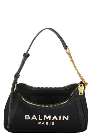 Balmain B-army Zip-up Shoulder Bag - Black