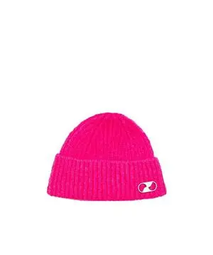We11Done Logo Knitted Hat - Pink