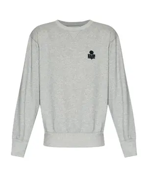 Isabel Marant Étoile Logo Embroidered Crew Neck Sweatshirt - Gray
