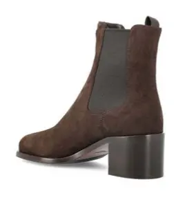 Prada Round Toe Block Heel Chelsea Boots