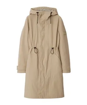 Burberry Drawstring Waist Hooded Trench Coat