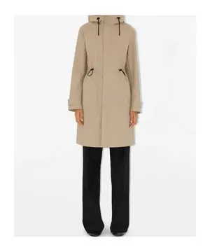 Burberry Drawstring Waist Hooded Trench Coat