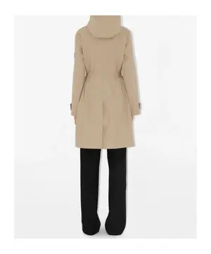 Burberry Drawstring Waist Hooded Trench Coat