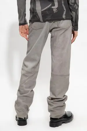 DIESEL® Straight-leg Leather Pants