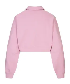 MSGM Cropped Sweatshirt With Rabbit Embroidery