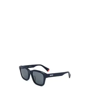 Kenzo Full Frame Sunglasses With Patterned Temples - Gray