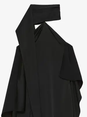 Givenchy Crepe And Satin Scarf Dress
