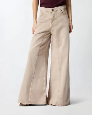 Pinko Winona Wide Leg Jeans With Lace Detail