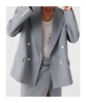 Stella McCartney Double-breasted Tailored Blazer - Mist