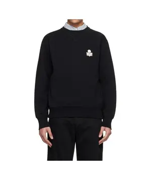 Isabel Marant Étoile Mike Logo-embroidered Crew-neck Sweatshirt - Black