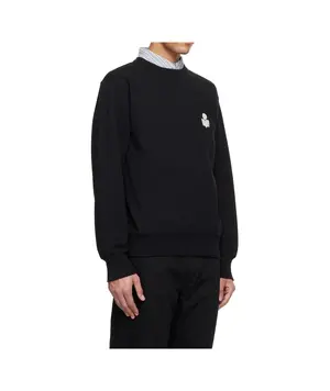 Isabel Marant Étoile Mike Logo-embroidered Crew-neck Sweatshirt - Black