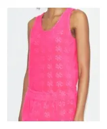 Tory Burch Textured Sleeveless Tank Top - Pink