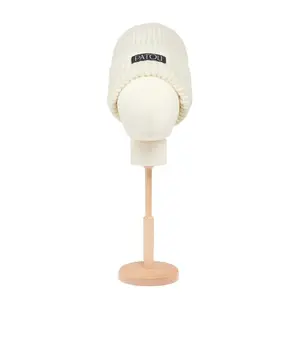PATOU Ribbed Turn-up Brim Beanie - Avalanche White
