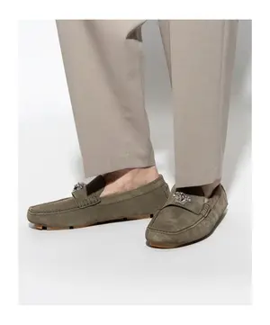 Versace Medusa Plaque Slip-on Loafers - Brown