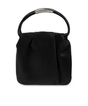 Saint Laurent Logo Detailed Top Handle Bag - Black