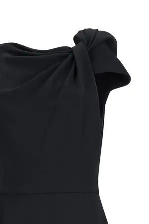 Givenchy Sleeveless Draped Midi Cady Dress