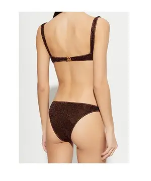 Oseree Sequined Two Piece Swimsuit - Chocolate