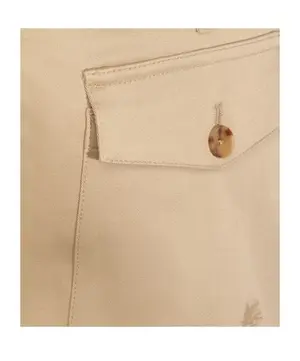 Etro Pegaso Embroidered Trousers - Nude