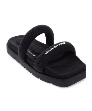 Alexander Wang Jay Denim Square Toe Sandals