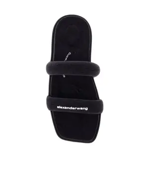 Alexander Wang Jay Denim Square Toe Sandals